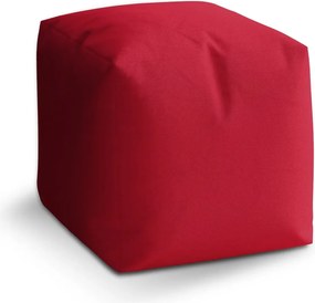 Sablio Taburet Cube Červená cherry - 60x60x60 cm