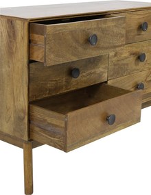Dřevěná nízká komoda Espita se šuplíky - 114*40*80cm