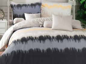 Darymex Bavlněné povlečení 200x220 Vibe Grey cream graphite yellow stripes Cottonlove Exclusive