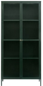 Tmavě zelená kovová vitrína 90x190 cm Bronco – Unique Furniture