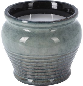 Repelentní svíčka Citronela, 12,3 x 10,5 x 12,3 cm, keramika modrá