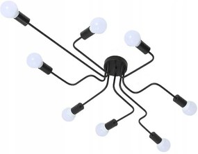 Toolight - Stropní / nástěnné svítidlo Agaro Spider 8xE27, černá, OSW-06606
