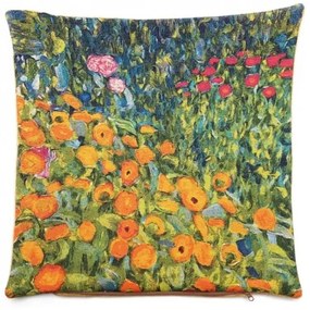 Gobelínový povlak na polštář  -  Flower Garden IV by Klimt