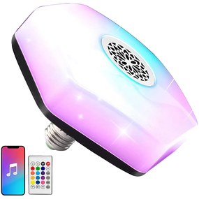 Verk 15905 LED žárovka RGB Bluetooth s reproduktorem, dálkový ovládač, E27 18 W color