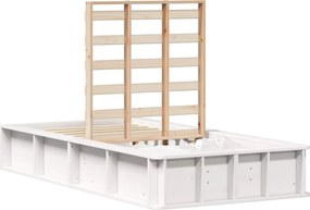Rám postele Bílá 80 x 200 cm Masivní borové dřevo 3385737