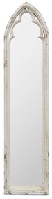 Béžovo-šedé antik nástěnné zrcadlo Frené - 28*4*120 cm