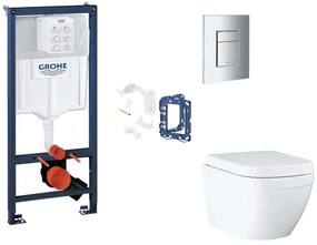 Grohe Rapid SL - Set předstěnové instalace, klozetu, sedátka SoftClose, tlačítka Skate Cosmopolitan a sady pro vhazování tablet, Triple Vortex, chrom SANI11BB2135