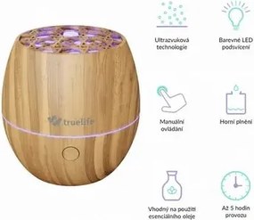 TrueLife AIR Diffuser D3 Light hnědá / Aroma difuzér a zvlhčovač vzduc
