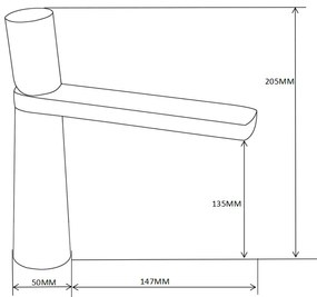 Mexen Nox umyvadlová baterie, chromová, 744200-00