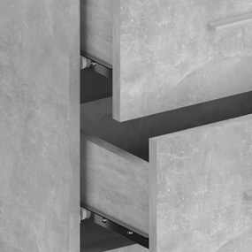 Nástěnný noční stolek betonově šedý