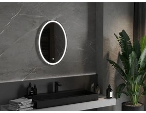 Mexen Elz, LED koupelnové zrcadlo s podsvícením 50 x 70 cm, 6000K, ochrana proti zamlžování, 9802-050-070-611-00