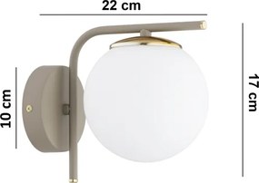 Brilagi - Nástěnná lampa MILO ECRU 1xE27/60W/230V béžová/zlatá