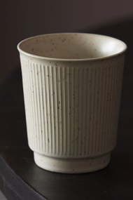 House Doctor Kameninový hrneček Berica Beige 300 ml, béžová barva, keramika