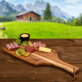 Prkénko na krájení BREWLY 42x17 cm z masivu hnědý