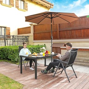 Zahradní židle RIVIERA, set 2 ks, černá SongmicsHome