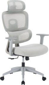 Ergonomická kancelářská židle NEONIT - šedá síťovina / nosnost 150 kg