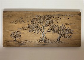 Li-Go "Tři olivy" světelný obraz 230V 120x60 cm provedení povrchu: dub světlý