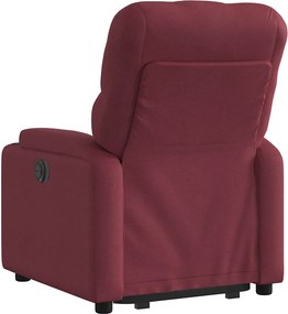Zvedací polohovací křeslo vínové textil 3204713