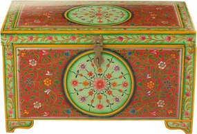 Dřevěná barevná truhla Mumbai mango wood - 78*43*45 cm