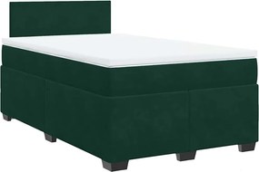 Box spring postel s matrací tmavě zelená 120 x 200 cm samet 3288579