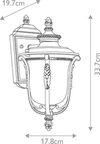 Elstead LUVERNE S venkovní nástěnná lucerna 34 cm IP44