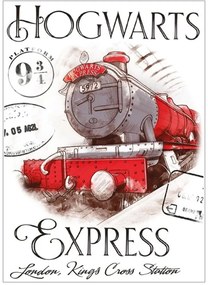 Dětský ručník Harry Potter - motiv Bradavický Express - 100% bavlna - 30 x 50 cm