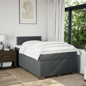 Box spring postel s matrací tmavě šedá 120x190 cm textil 3289301