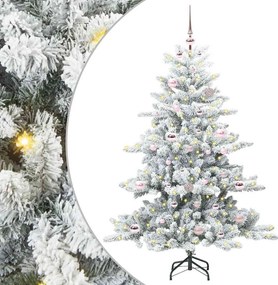 Umělý Skládací Vánoční Strom s stojanem Bílá 150 cm PVC a ocel 3397707