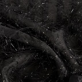 ZÁVĚS NA KROUŽCÍCH LAUREL 140X250 CM ČERNÁ