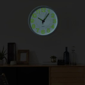 Svítící nástěnné hodiny bílé 30 cm 325167