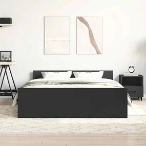 Rám postele s hlavovým a nožním čelem černý 120 x 190 cm 3203776