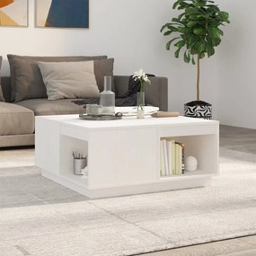 Konferenční stolek bílý 80x81x36,5 cm masivní borové dřevo,  814525 HangarStore.cz