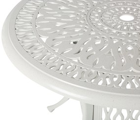 Zahradní stůl kulatý hliníkový ⌀ 90 cm bílý ANCONA Beliani