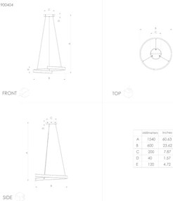 Eglo 900404 - LED Stmívatelný lustr na lanku ANDABAIA-Z LED/42,5W/230V