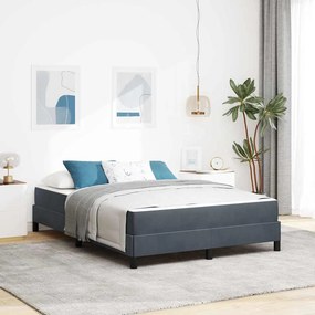 Postel s boxspringem s matrací Tmavě šedá 140 x 190 cm textil 3398690