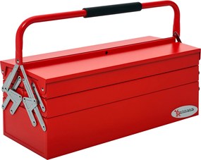 DURHAND Nástrojový Box se 5 Přihrádkami, Skládací Ocel (SPCC), Červený 56 x 20 x 41 cm | Aosom