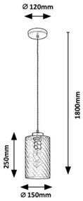 Rabalux - Lustr na lanku 1xE27/40W/230V