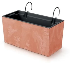 PROSPERPLAST Závěsný truhlík - URBI CASE W Beton Effect Rozměr: 58x18 cm, Barva: krémová