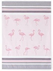 Zwoltex Utěrka na nádobí 50x70 Plameňáci růžová 8614/1/B Heron