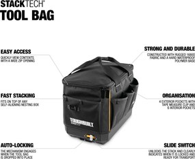 ToughBuilt | StackTech - uzavřená brašna na nářadí 45 cm