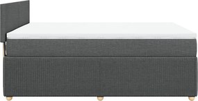 Box spring postel s matrací tmavě šedá 160x200 cm textil 3289801