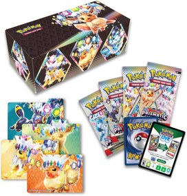 _Ostatní 1_ Hra Pokémon TCG SV8.5 Prismatic Evolutions Surprise Box set 4x booster s doplňky pci10096