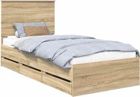 Rám postele se zásuvkou Sonoma dub 75 x 190 cm Inženýrské dřevo 3409512