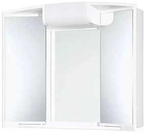 Koupelnová zrcadlová skříňka s osvětlením Jokey Angy / 59 x 50 cm / 2 dveře / zásuvka / bílá