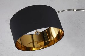 Stojací lampa Python černá / zlatá