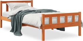 vidaXL Rám postele masivní dřevo 75 x 190 cm Small Single [810640] Barva: Hnědá