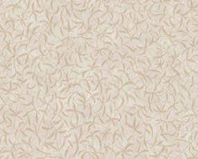 Vliesová tapeta vzor trávy, jemně strukturovaná, krémová, béžová, oranžová 389205 / 38920-5 Tapety na zeď Terra (0,53 x 10,05 m) A.S.Création