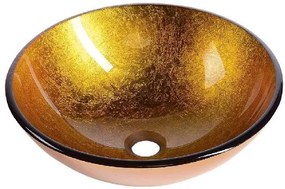 Sapho Beauty - Umyvadlo na desku, průměr 420 mm, zlatě oranžová 2501-19