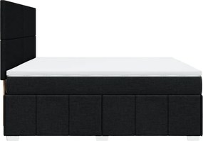 Box spring postel s matrací černá 180x200 cm textil 3291742