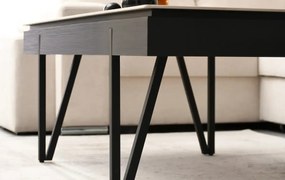 MPT Konferenční stolek Dante - černý/bílý mramor